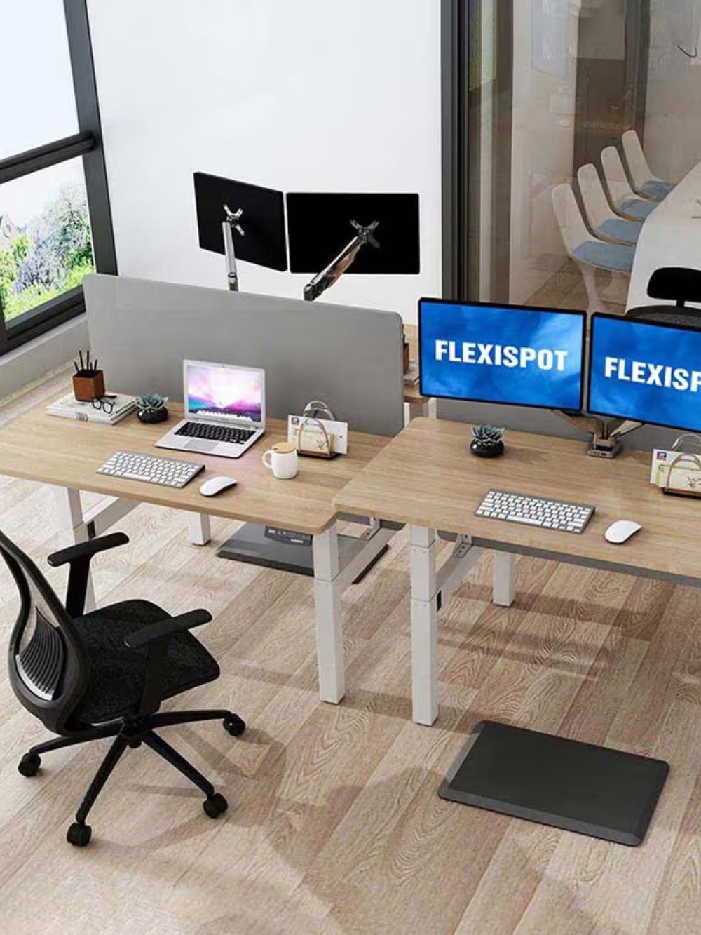 IFCO 香港人體工學專家 – FlexiSpot E7H Duomo 雙工位電動升降辦公桌