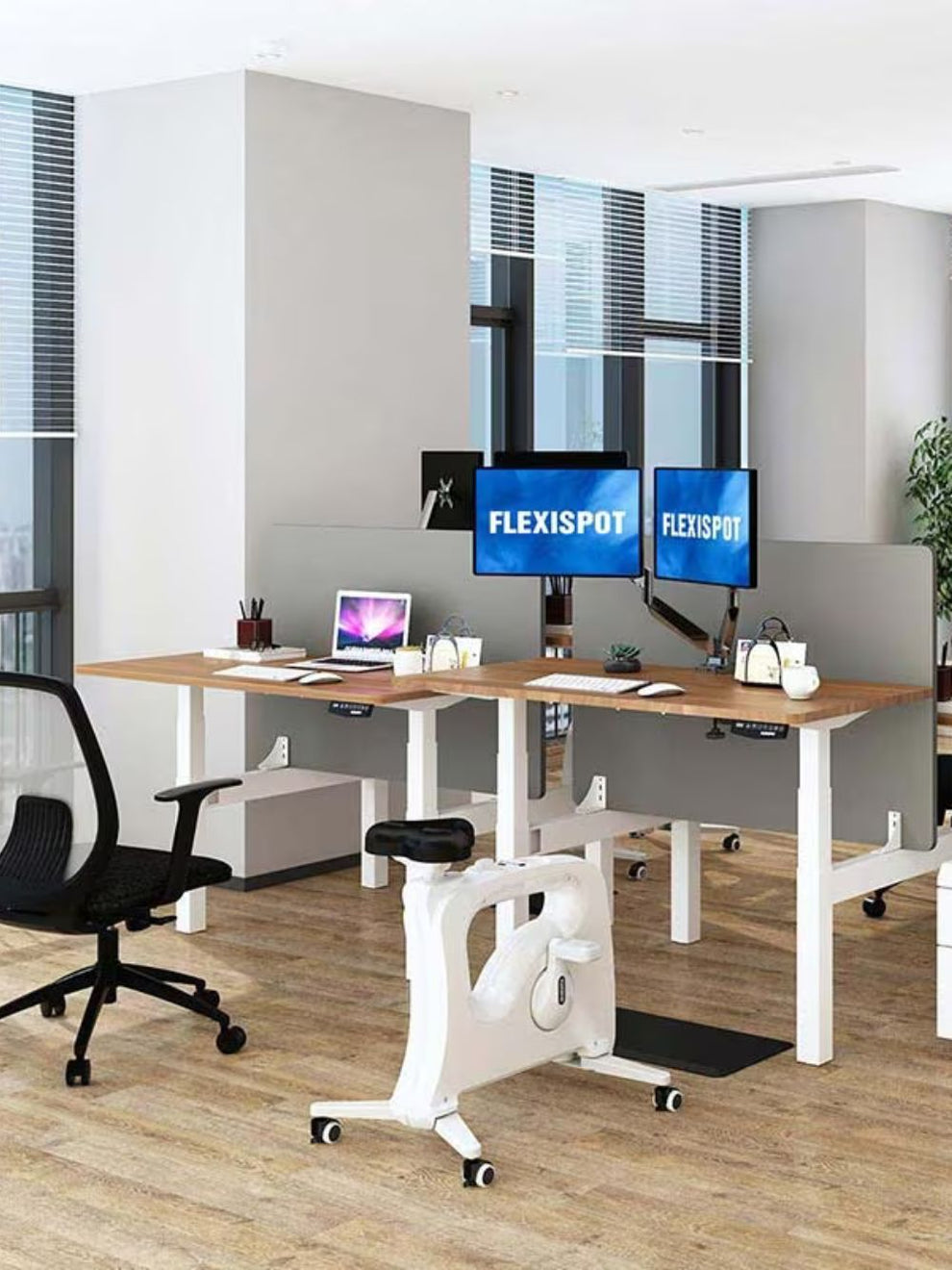 IFCO 香港人體工學專家 – FlexiSpot E7H Duomo 雙工位電動升降辦公桌