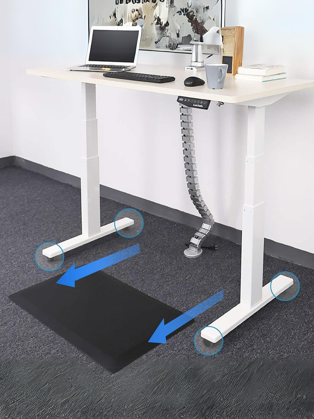 IFCO 香港人體工學專家 – FlexiSpot ET102 電動升降桌專用可鎖定滾輪